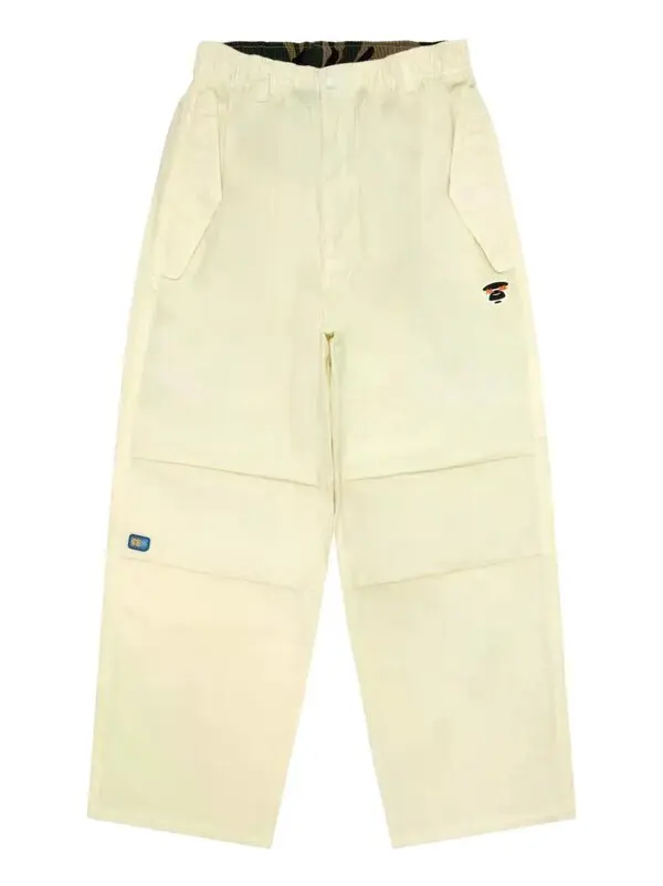 AAPE BY *A BATHING APE® Logo-appliqué Trousers - White