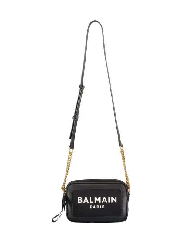 Balmain Logo Shoulder Bag - Black