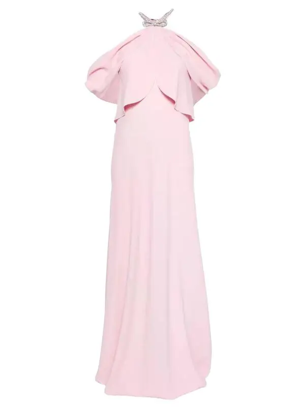 Alberta Ferretti Halterneck Maxi Dress - Pink