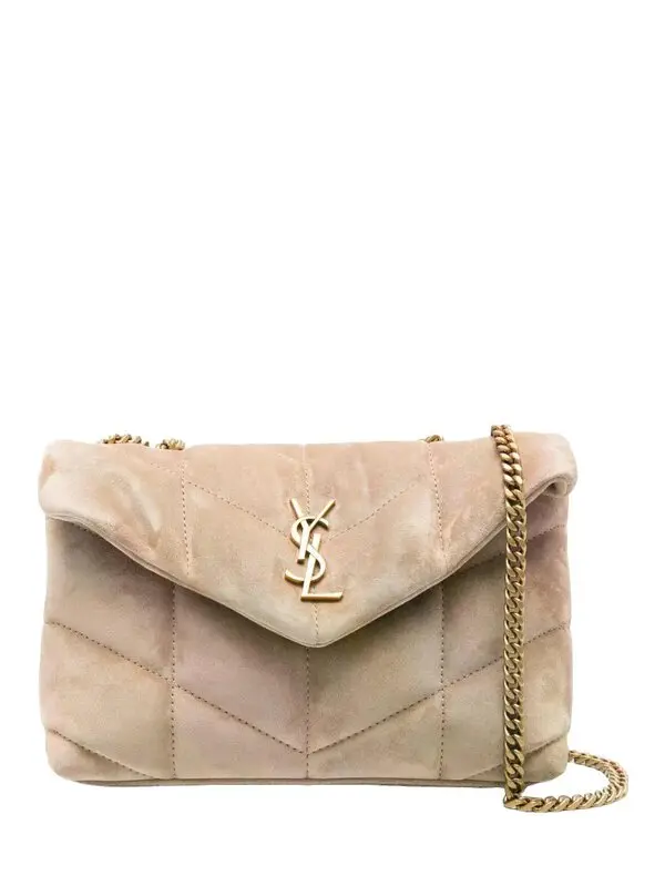 Saint Laurent Mini Loulou Crossbody Bag - Neutrals