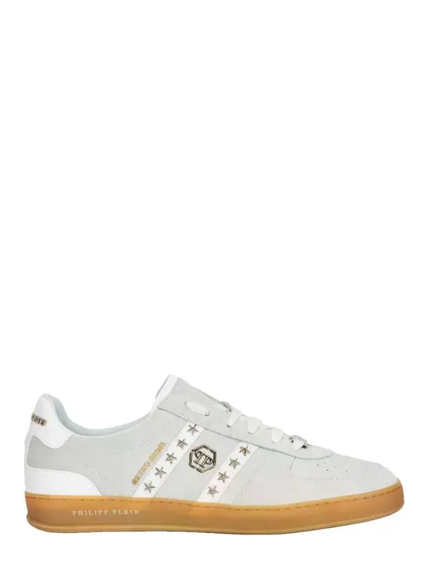 Philipp Plein Retro Rebel Star Embellished Low-top Sneakers - Grey