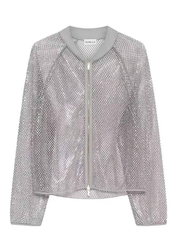Marella Rhinestone Jacket - Grey
