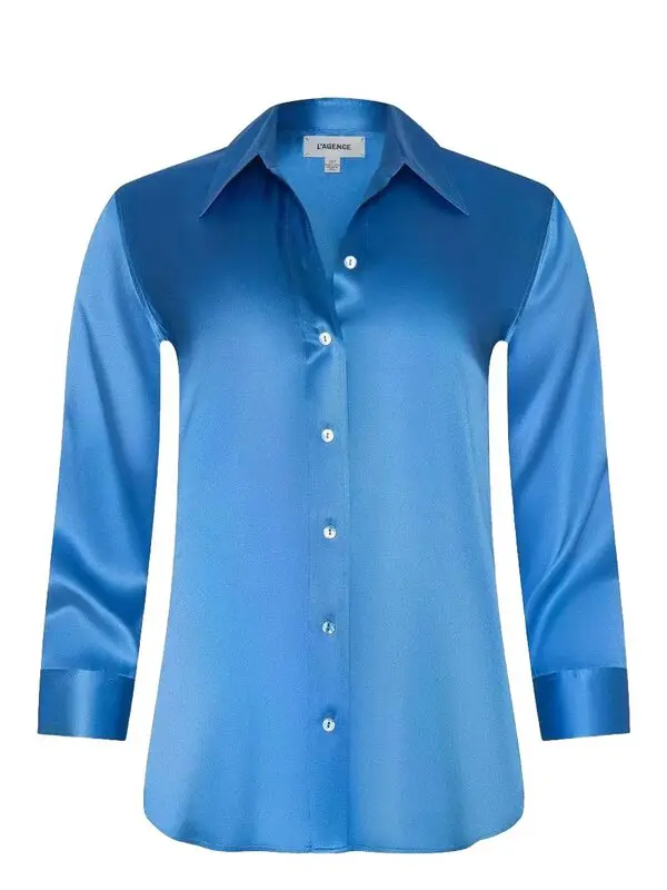L'Agence Dani Long-sleeve Blouse - Blue