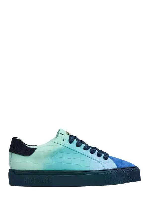HIDE&JACK Croc-embossed Leather Sneakers - Blue