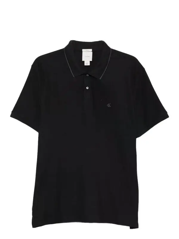 Calvin Klein Logo Polo Shirt - Black