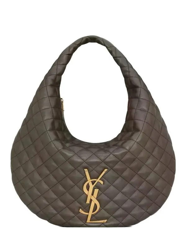 Saint Laurent Icare Quilted Shoulder Bag - Grey
