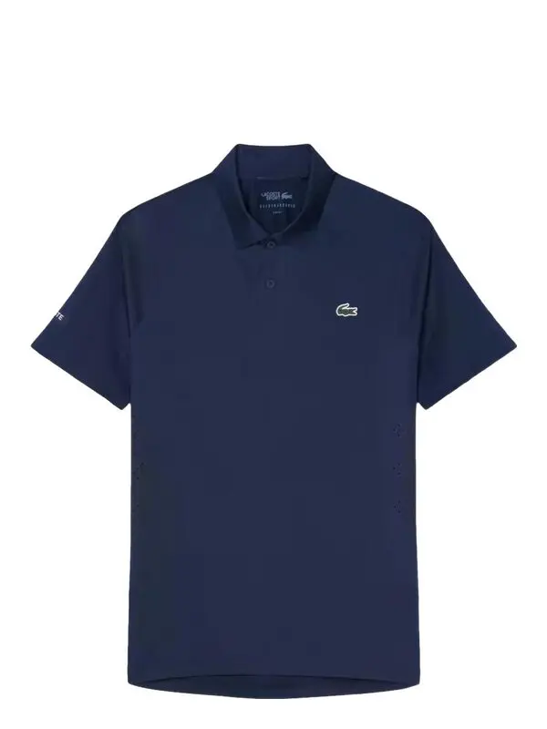 Lacoste X Novak Djokovic On Court Short Sleeve Polo Shirt - Blue