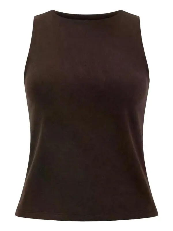 REFORMATION Pears Ribbed Tank - Brown