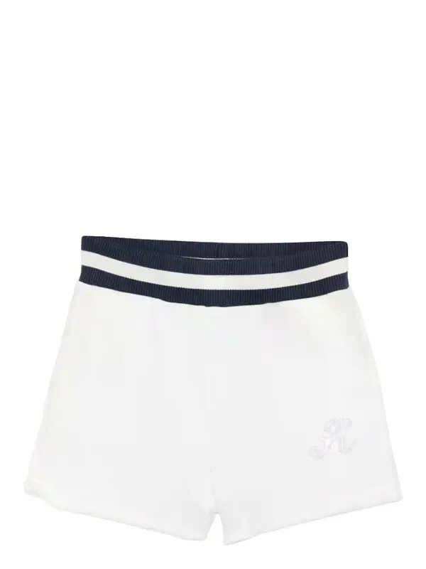 AUTRY Logo Detail Cotton Shorts - White