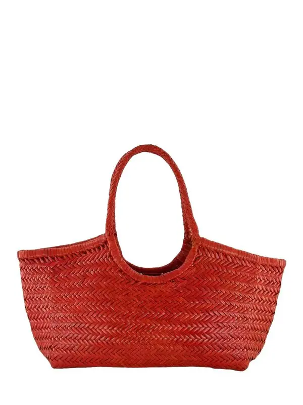 Dragon Diffusion Herringbone Leather Tote Bag - Red