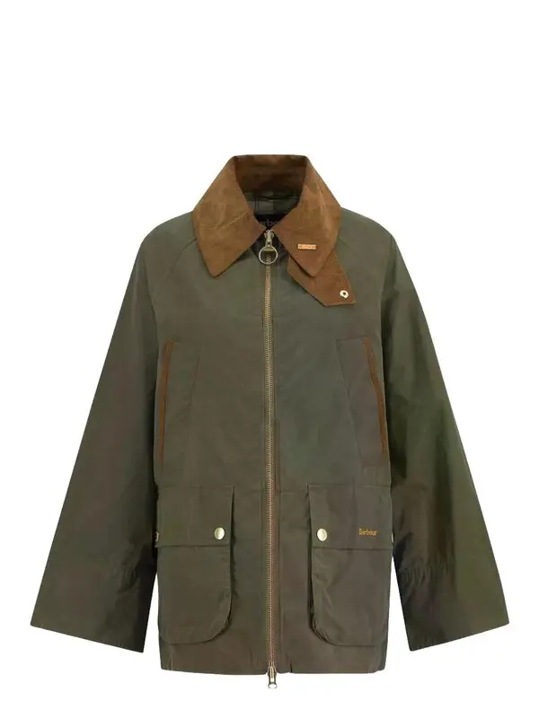 Barbour Corduroy-collar Coat - Green
