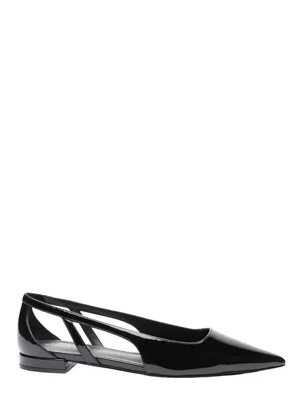 STUART WEITZMAN Power Cutout Pointed Loafers - Black