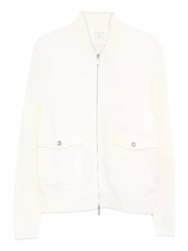 Eleventy Flap-pocket Zip Jacket - White