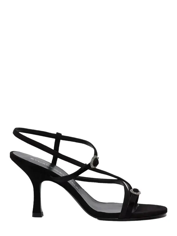 STUART WEITZMAN Crystal-embellished Strappy Sandals - Black