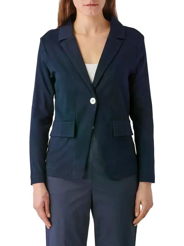 GRAN SASSO Single-button Notched-lapel Jacket - Blue
