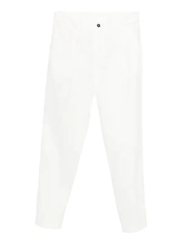 Eleventy Elastic Waist Chino Trousers - White