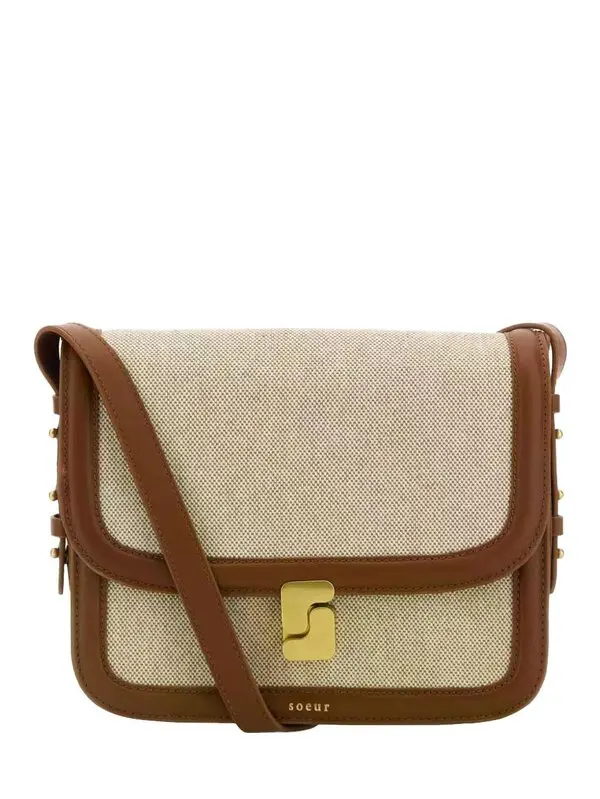 Soeur Two-tone Cross Body Bag - Neutrals
