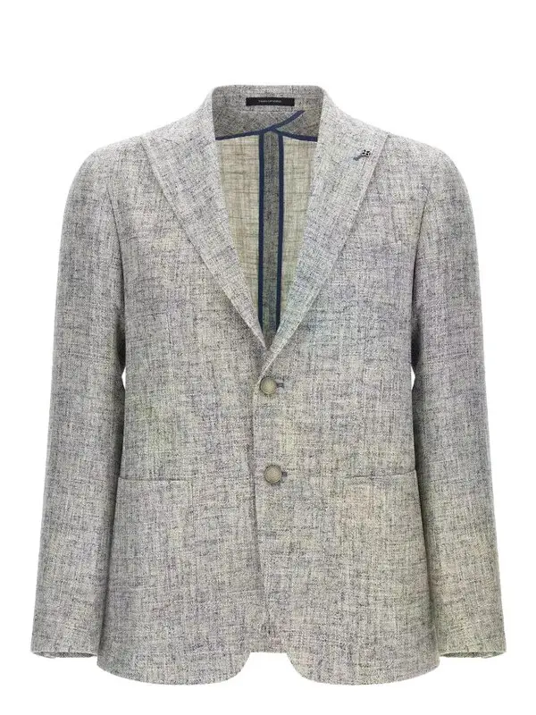 Tagliatore Single-breasted Peak-lapels Blazer - Grey