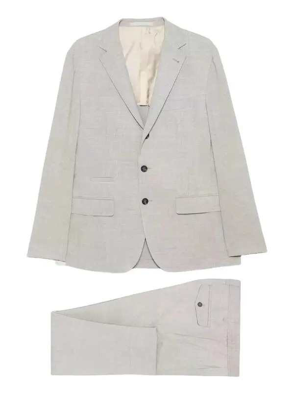 Eleventy Button Suit - Grey