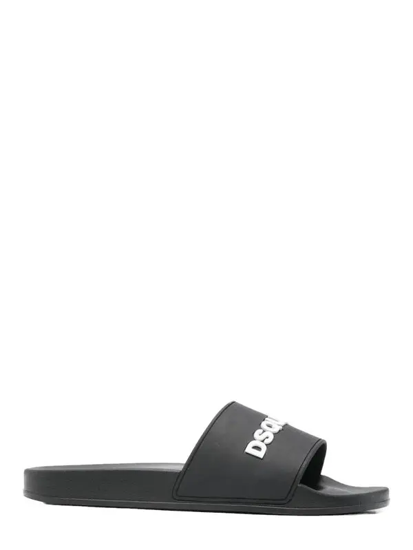 Dsquared2 Logo-debossed Slides - Black