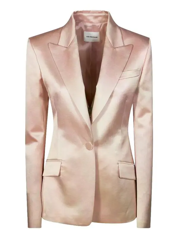 Andamane Bianca Buttoned Blazer - Pink