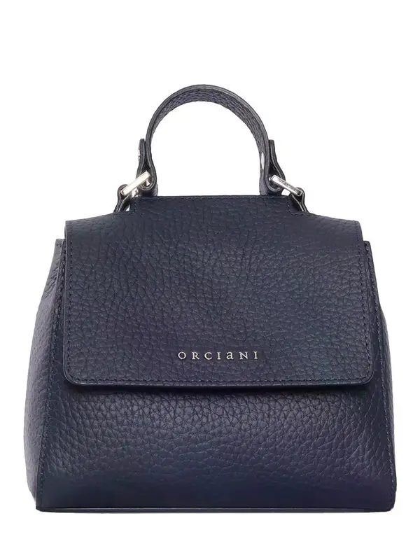 ORTIGNI Mini Sveva Soft Leather Tote Bag - Blue