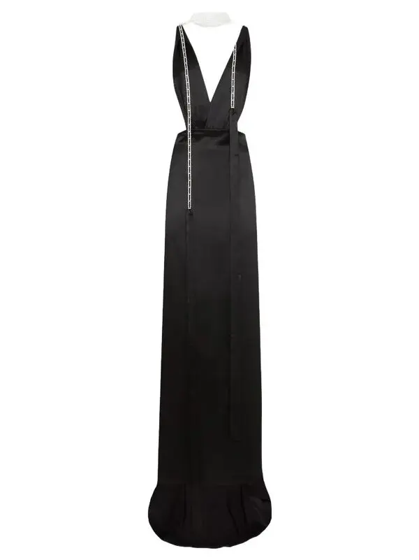 Dsquared2 Jeweled-embellishment Maxi Dress - Black