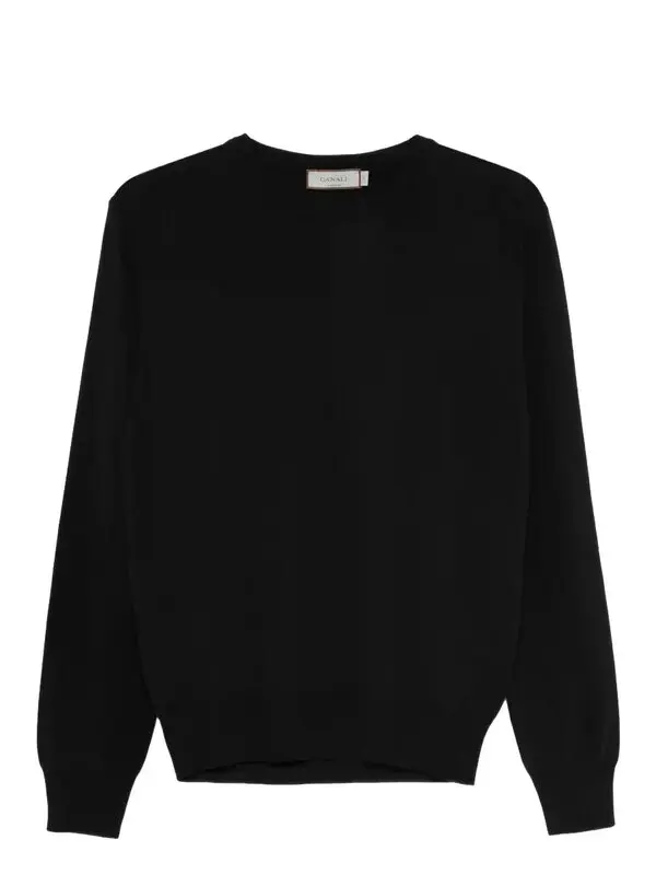 Canali Knitted Sweater - Black