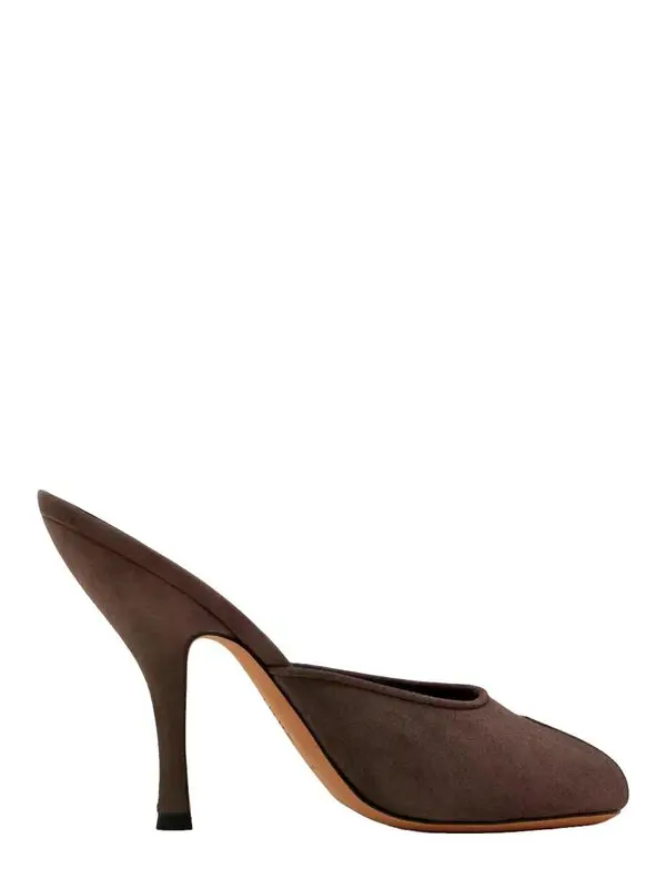 JUDE Date Peep-toe Mules - Brown