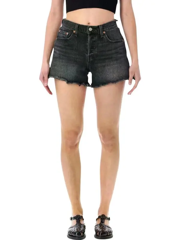 LEVI'S 501® Curve Frayed Shorts - Black