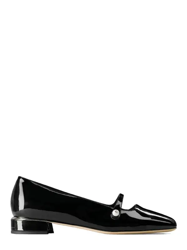 JIMMY CHOO Elisa Pearl-strap Ballet Flats - Black