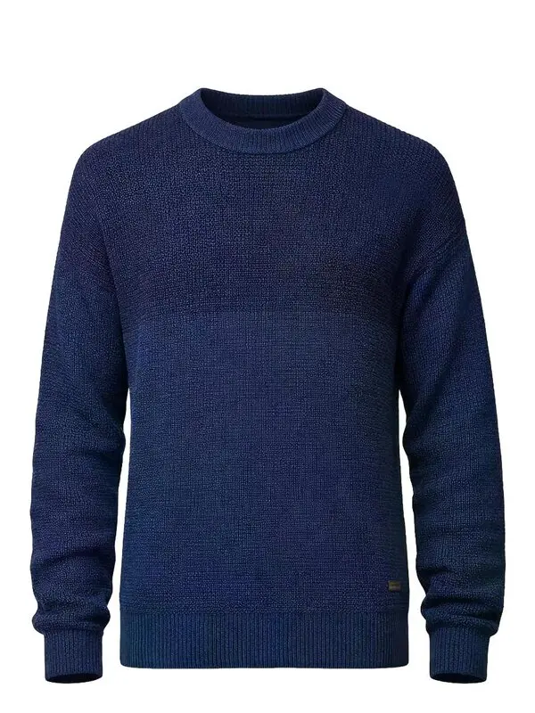 BOSS Panelled Crew-neck Sweater - Blue