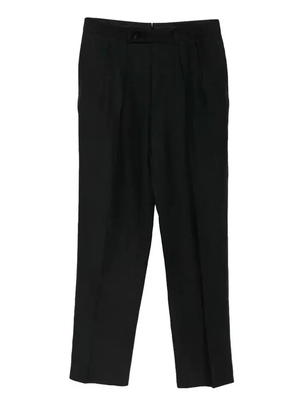 Caruso Pleated Trousers - Black