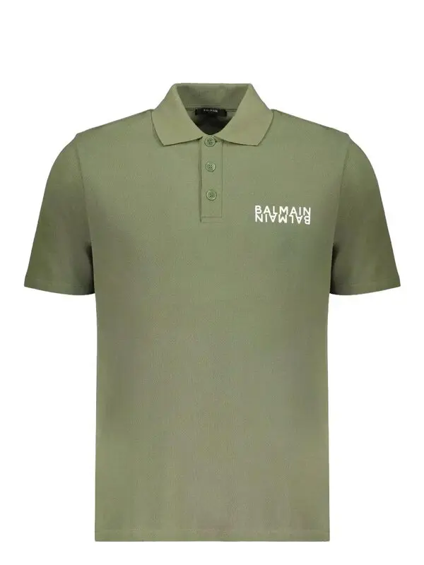 Balmain Short-sleeve Polo Shirt - Green