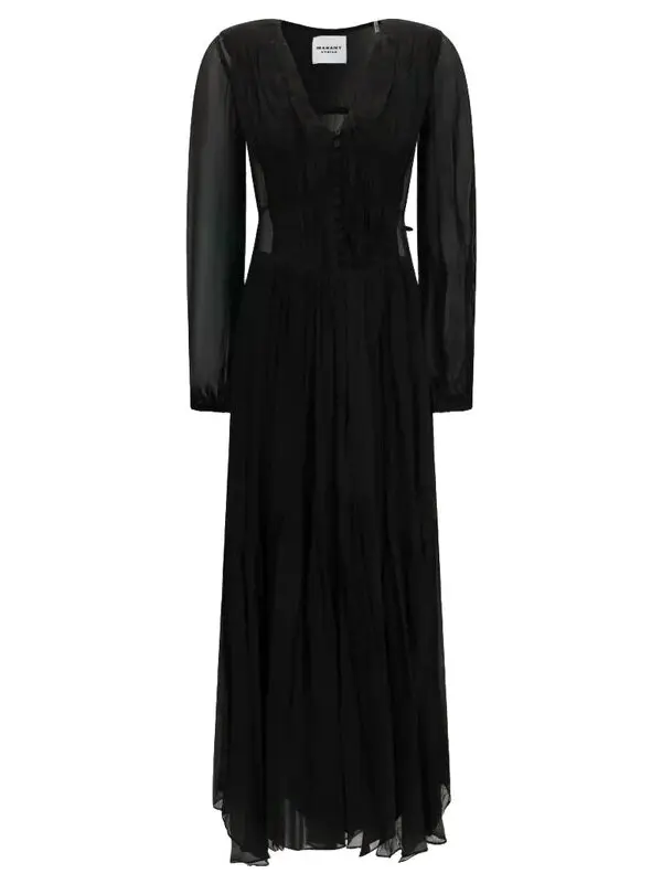 MARANT ETOILE Briane V-neck Maxi Dress - Black