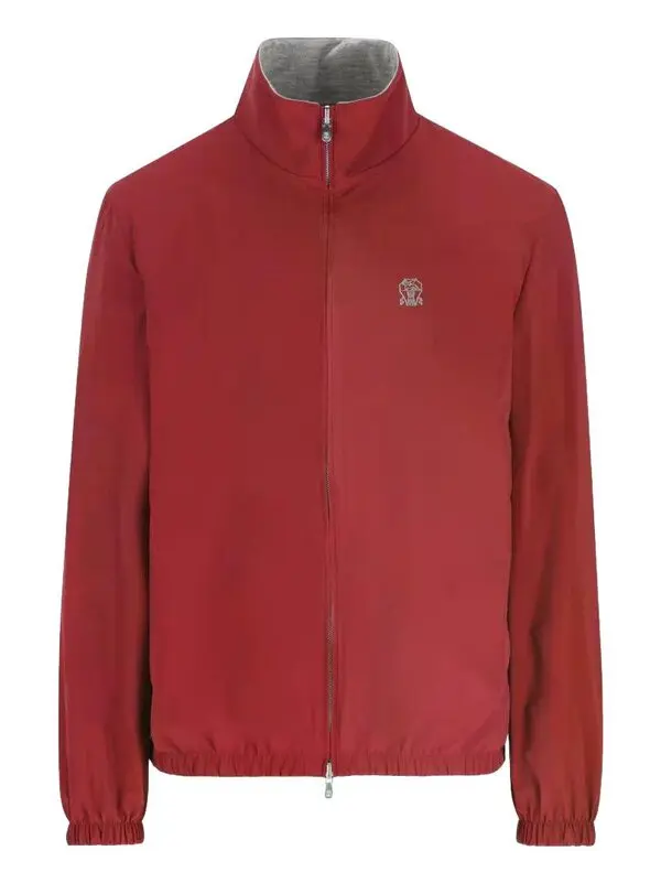 Brunello Cucinelli Logo-detail Jacket - Red