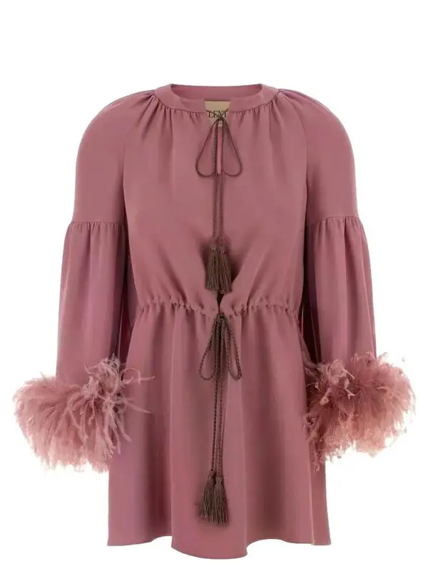 Valentino Garavani V-neck Mini Dress - Pink
