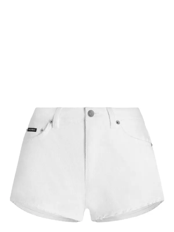 Dolce & Gabbana Frayed Hem Shorts - White