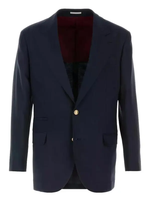 Brunello Cucinelli Long-sleeves Blazer - Blue