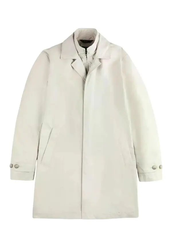 FAY Buttoned Point Collar Coat - Neutrals