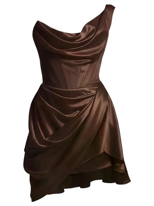 VIVIENNE WESTWOOD Doll Satin Dress - Brown