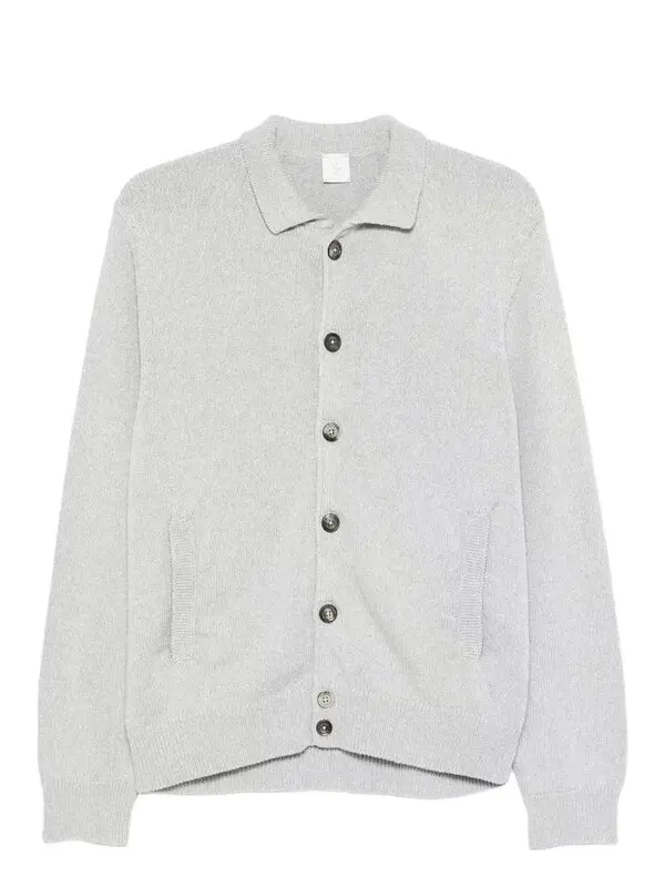 Eleventy Button Pocket Cardigan - Grey