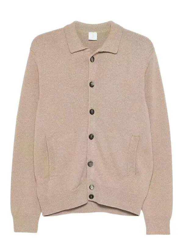Eleventy Button Cotton Cardigan - Neutrals