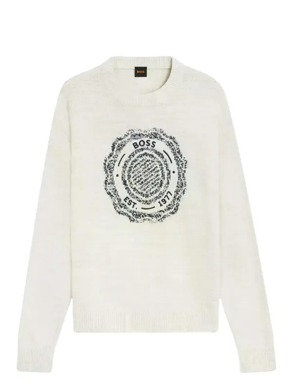 BOSS Intarsia-knit Sweater - Neutrals