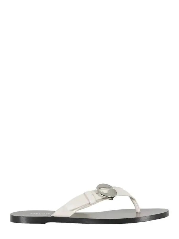 Coperni Belt Buckle Thong Sandals - White