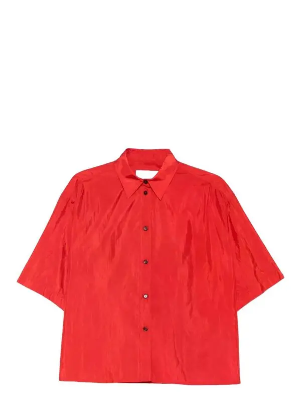 JIL SANDER Button-up Short-sleeve Shirt - Red