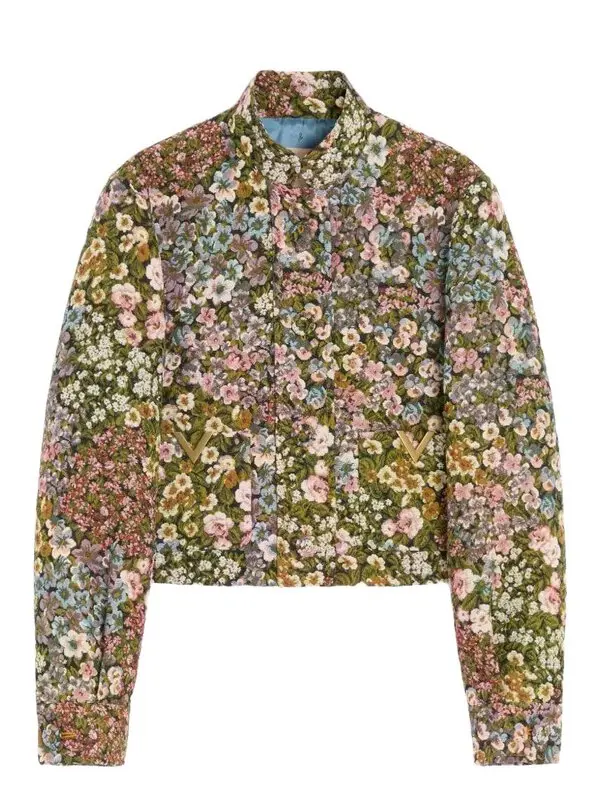 Valentino Garavani Floral Print Jacket - Green
