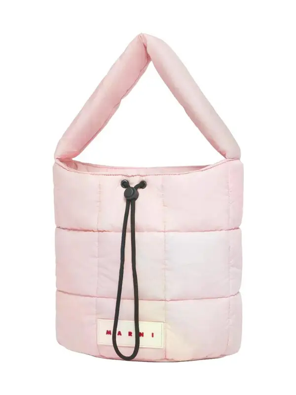 Marni Padded Quilted Bucket Bag - Pink