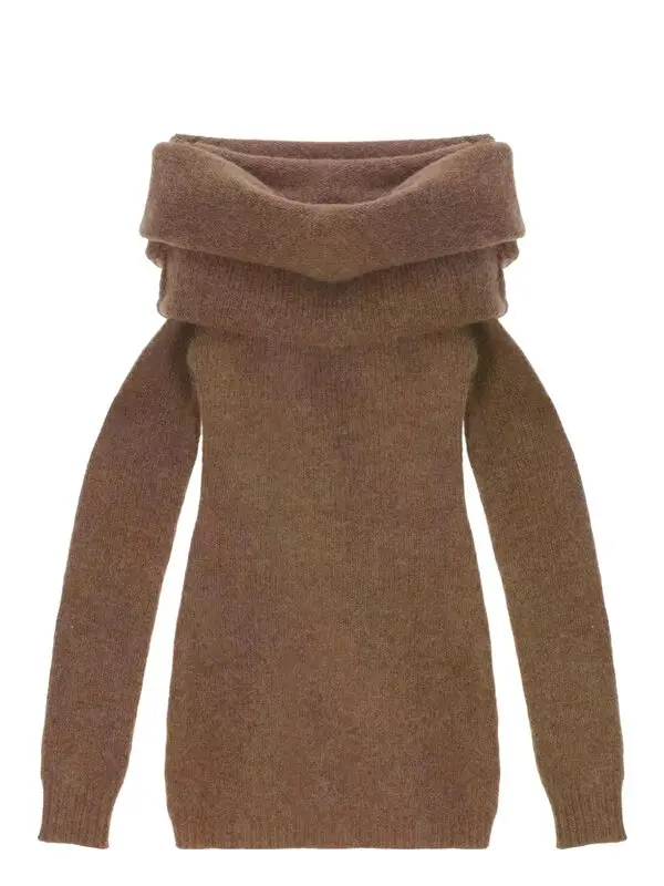 ENTIRE STUDIOS Off-the-shoulder Sweater - Brown