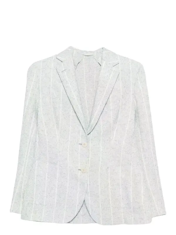 Eleventy Striped Blazer - Blue